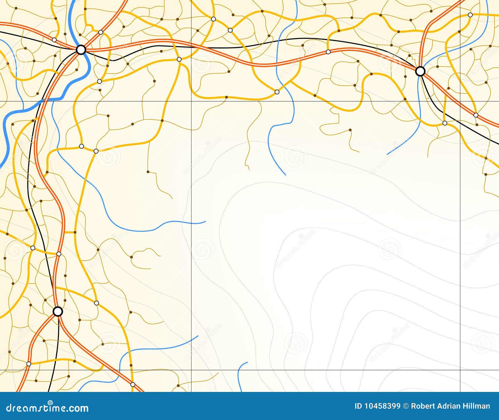 Generic map stock vector. Illustration of space, hill - 10458399
