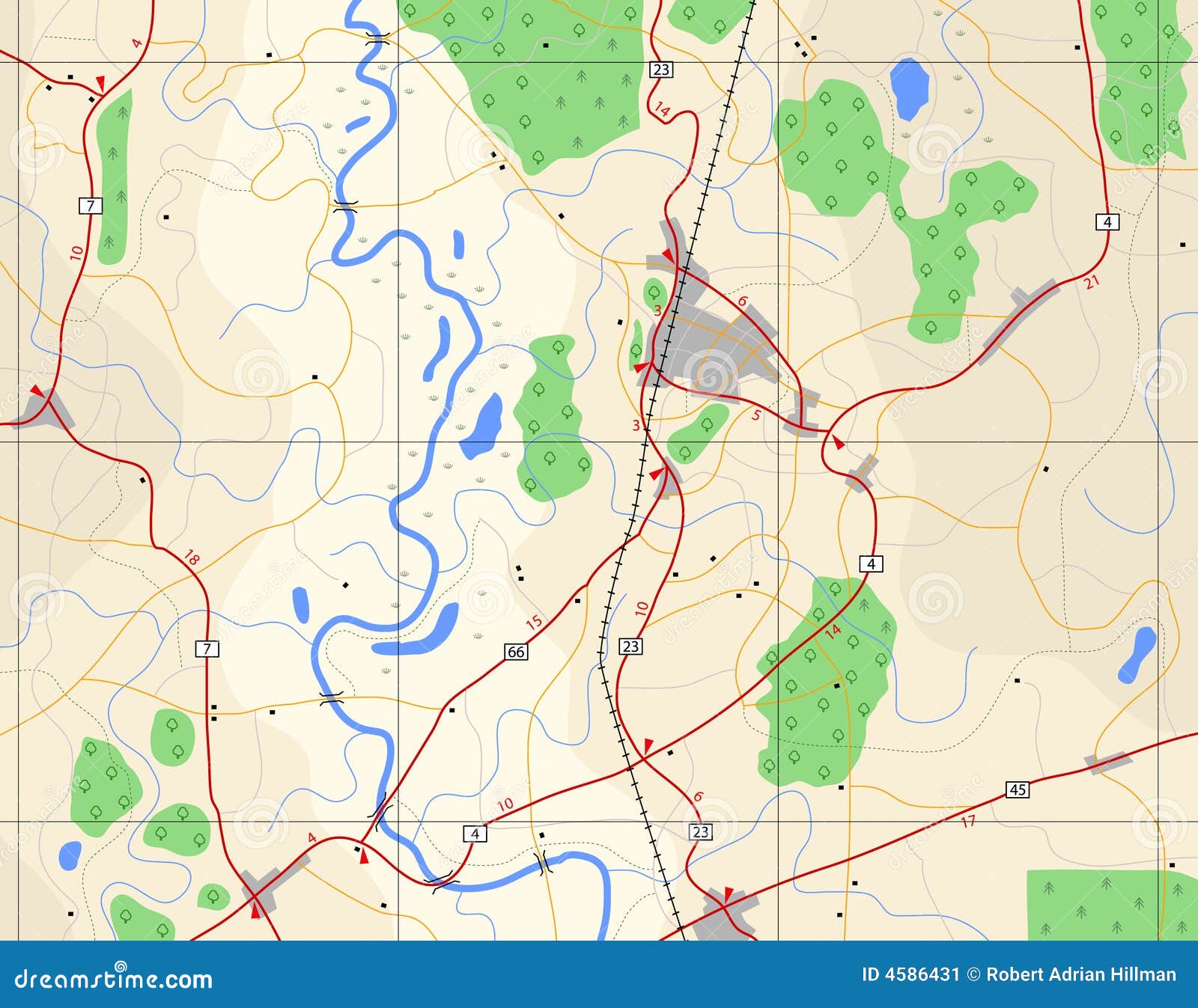 Generic map stock vector. Illustration of highway, generic - 4586431