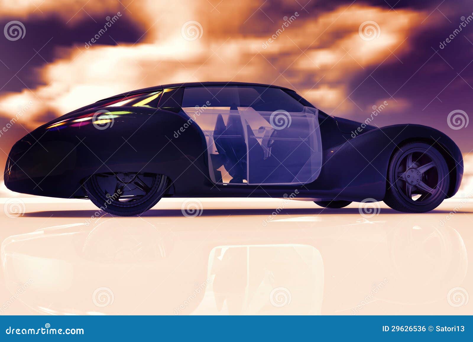 Generic model of car stock illustration. Illustration of glow - 29626536
