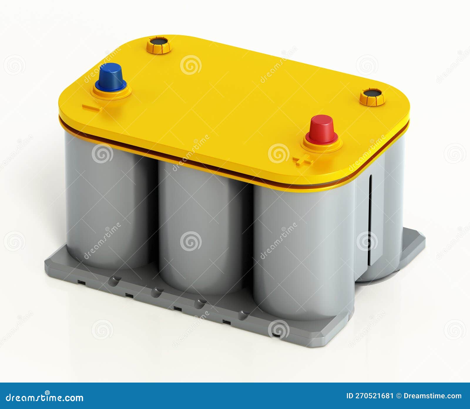 Generic AA Battery Isolated On White Background. 3D Illustration ...