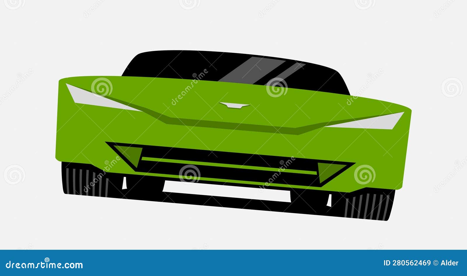 Generic Modern Car Front View Stock Vector - Illustration of traffic ...