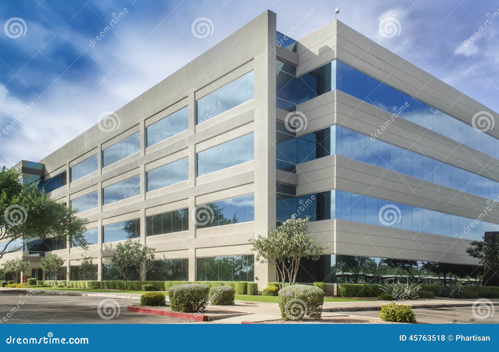 Generic Modern Office Building Stock Photo - Image of glass, generic ...