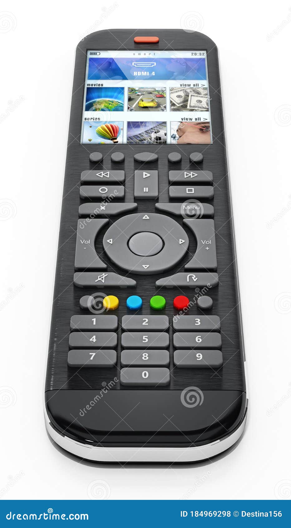 Generic Modern Smart TV Remote Control with Color Display. 3D ...