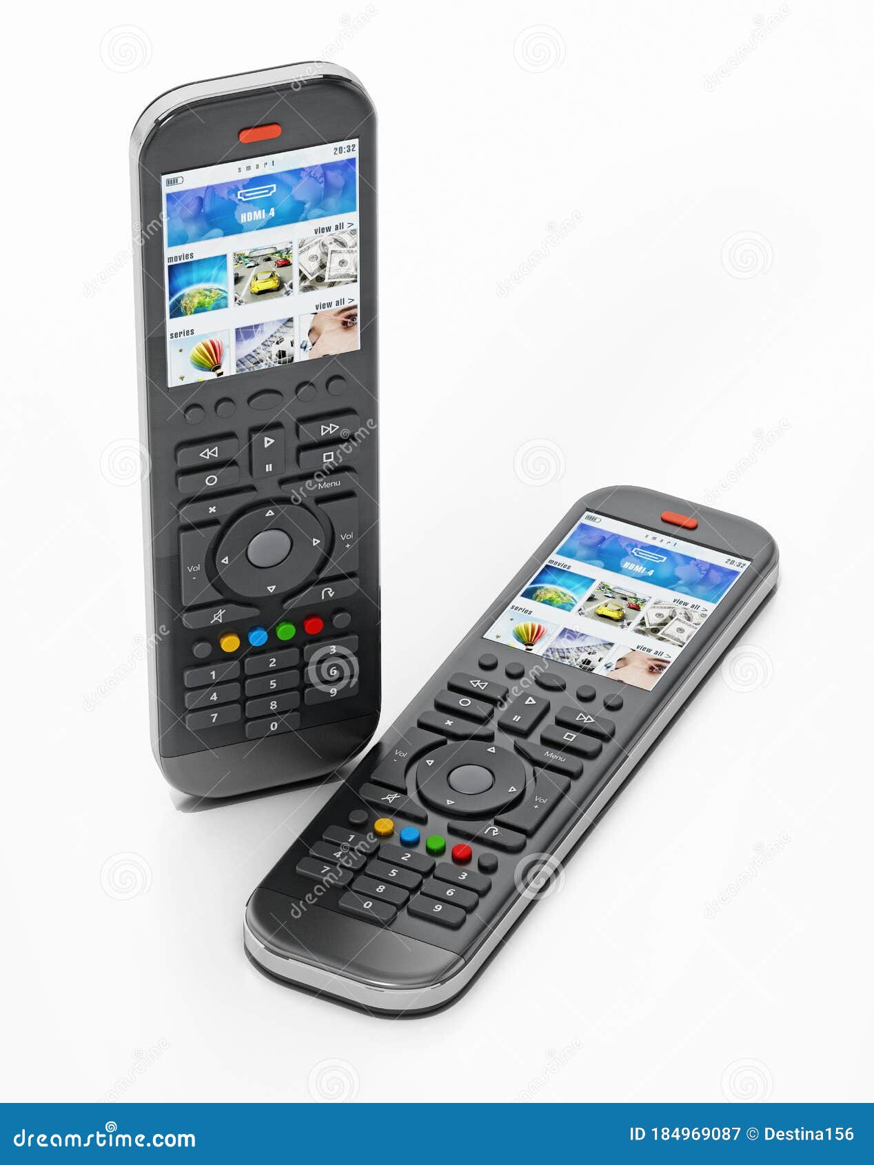 Generic Modern Smart TV Remote Controls with Color Display. 3D ...