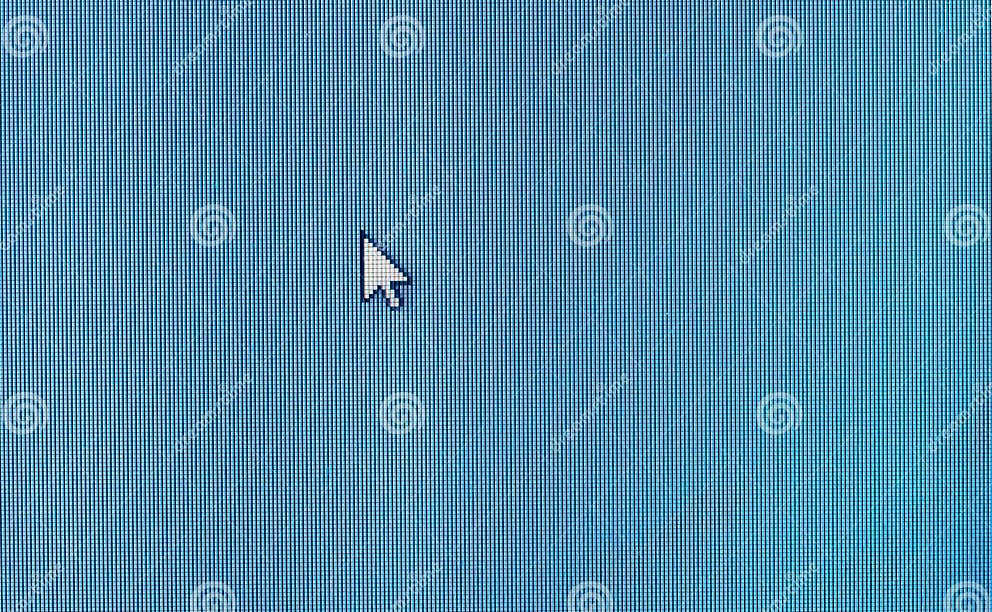 Generic Mouse Cursor Pointer on a Desktop PC Monitor Computer Teal ...