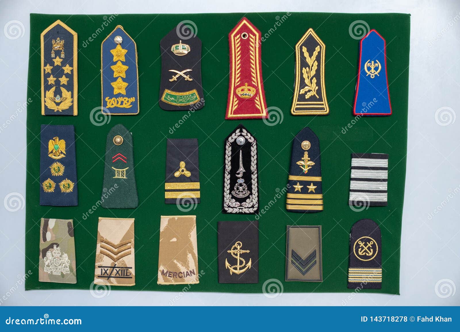 Generic Navy / Army Uniform Shoulder Strap at Display Editorial Stock ...