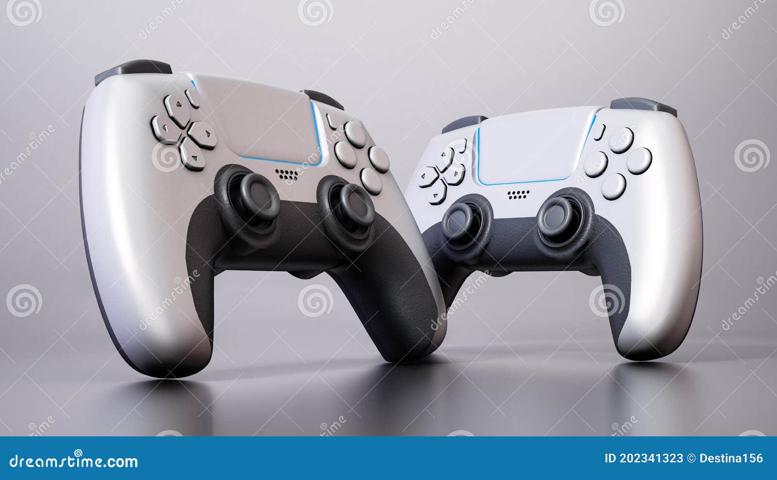 Generic Next Gen Video Game Controller. 3D Illustration Stock ...