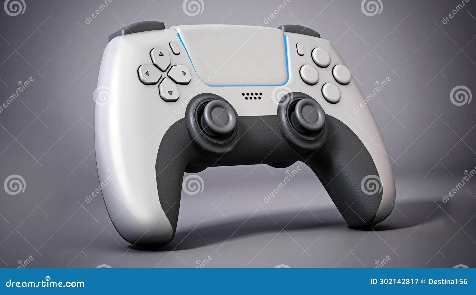 Generic Next Gen Video Game Controller. 3D Illustration Stock ...