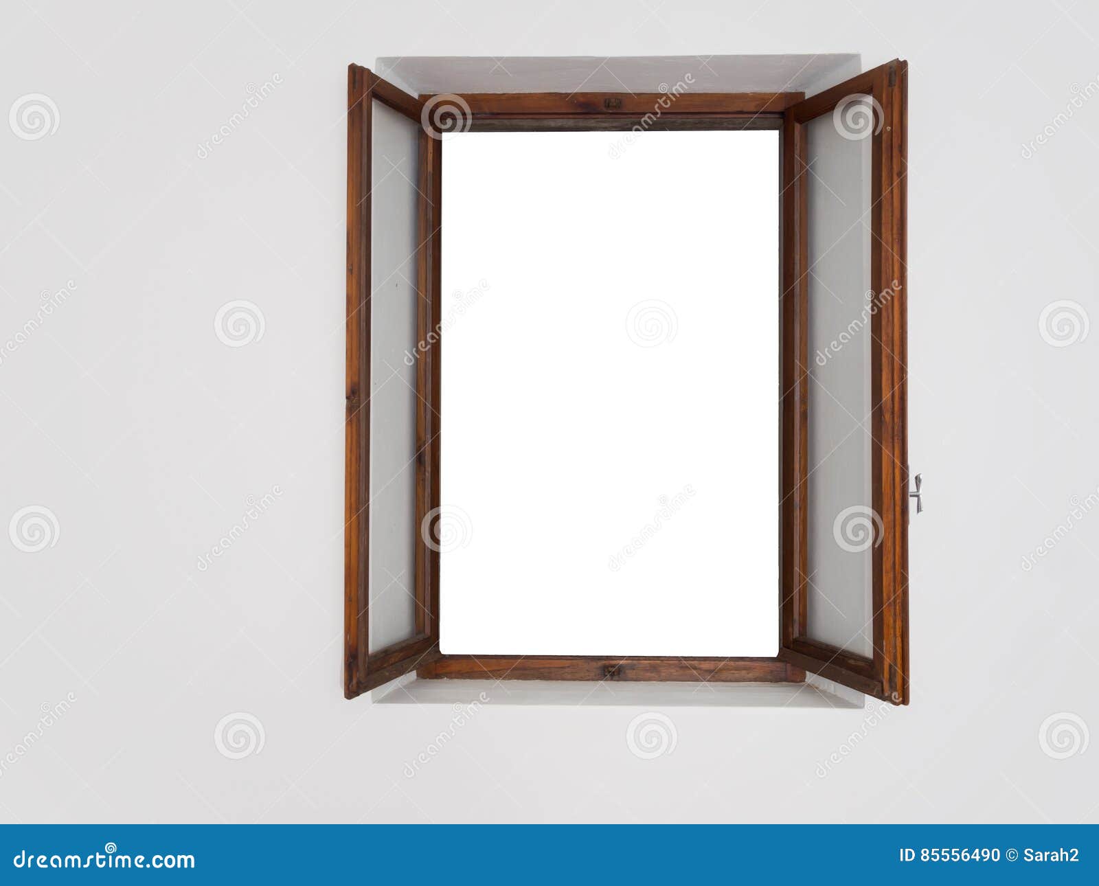 Generic Open Window. Wood Frame. Stock Photo - Image of window, plain ...