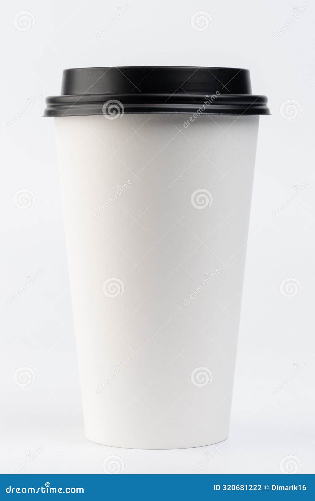 Generic Paper Cup with Plastic Lid Stock Photo - Image of isolated ...