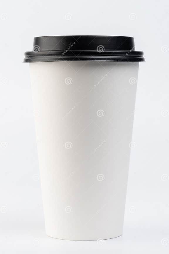 Generic Paper Cup with Plastic Lid Stock Photo - Image of isolated ...