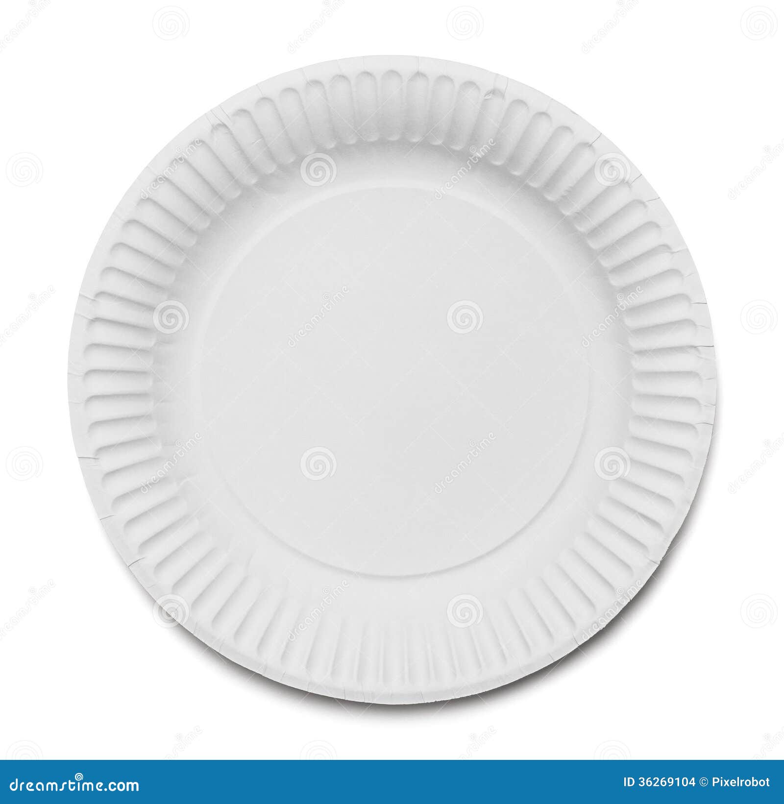 Eco Paper Plate On Empty White Background Royalty-Free Stock ...