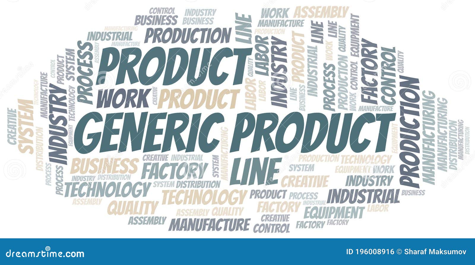Generic Product Word Cloud Create with Text only. Stock Illustration ...