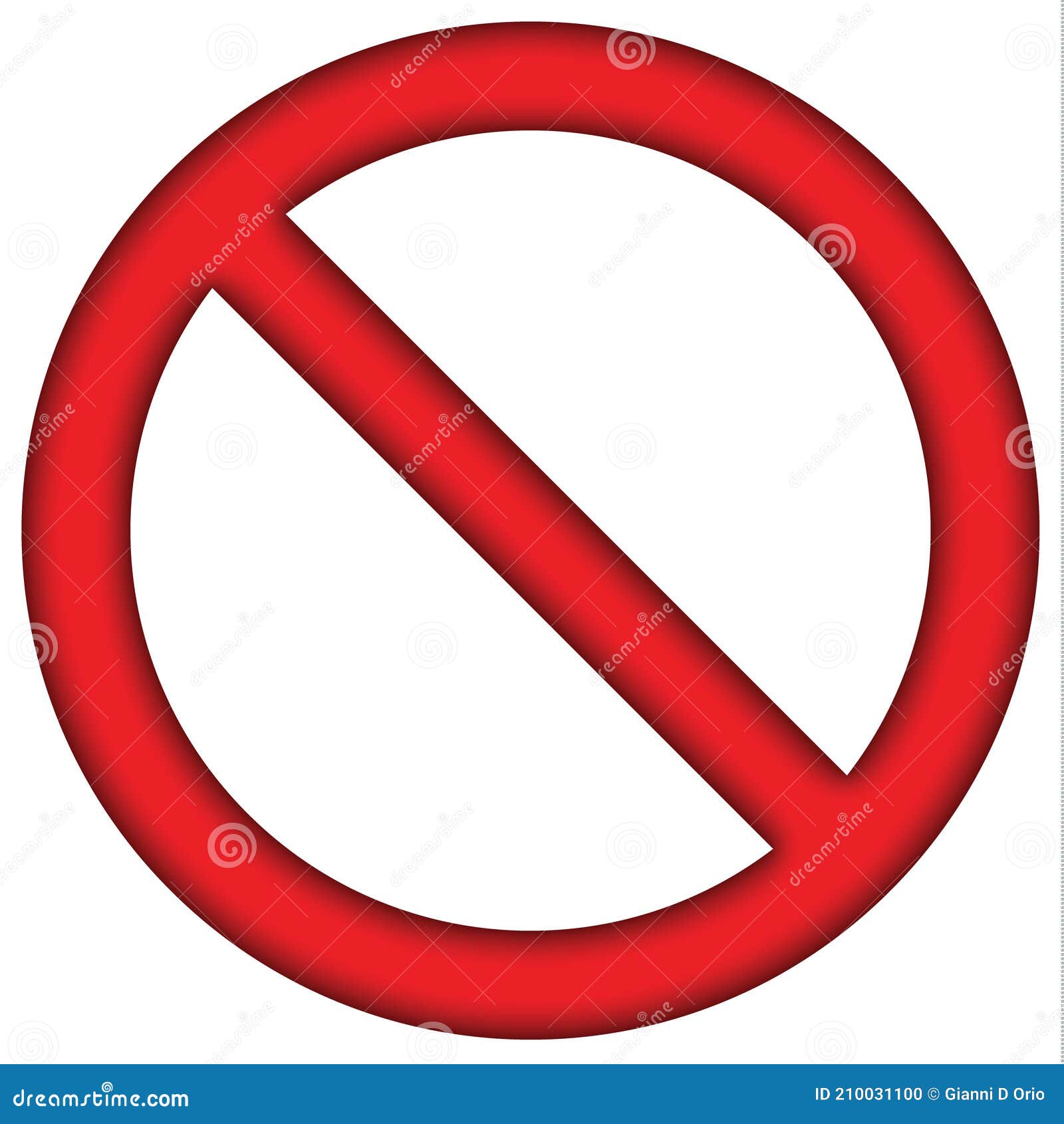 Generic Red Prohibition, Restriction Sign. Road Sign With Empty Cartoon ...