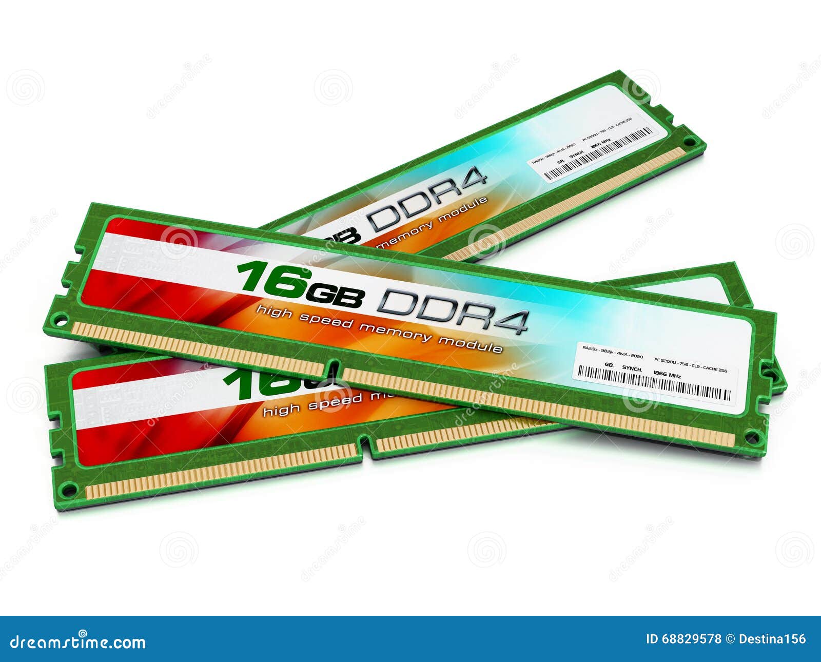 Generic RAM modules stock illustration. Illustration of hardware - 68829578