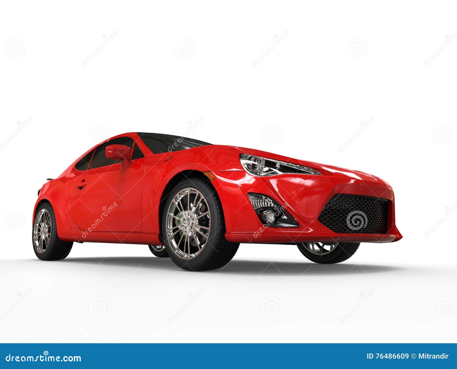 Generic Red Sports Car - Low Angle Shot Stock Illustration ...