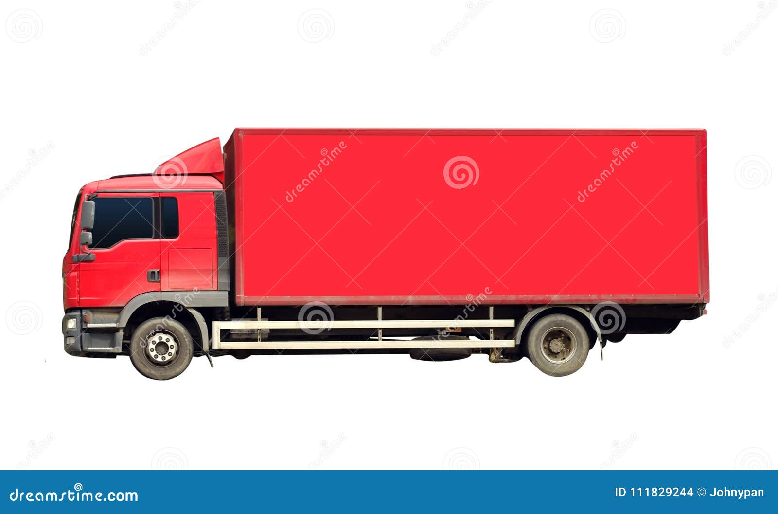 Generic Red Truck for Transportation Isolated on White Stock Photo ...