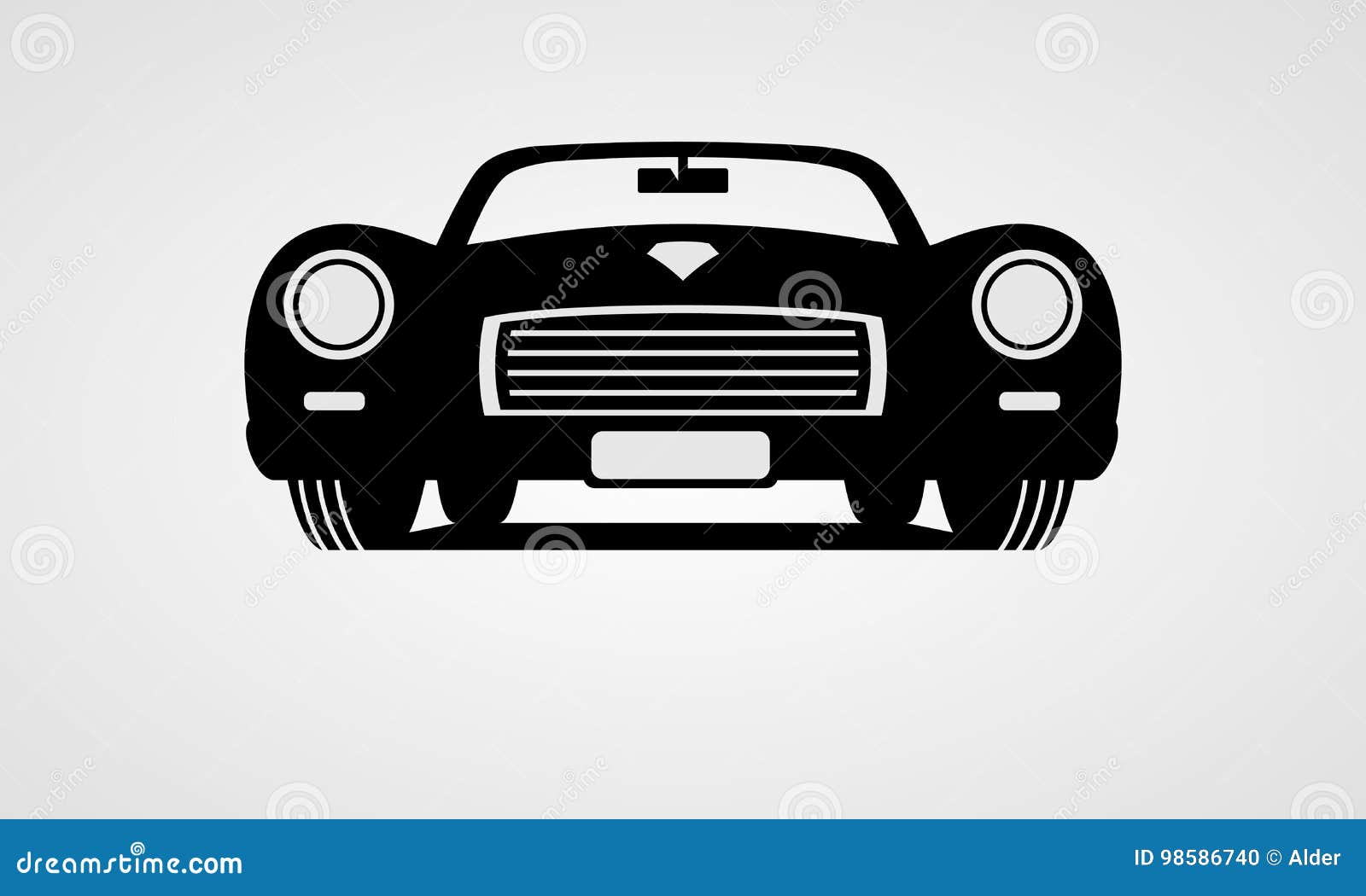 Generic retro car stock vector. Illustration of view - 98586740