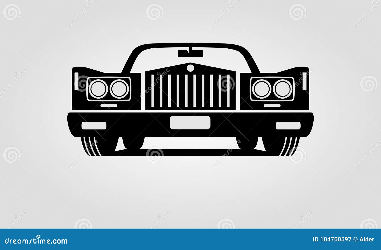 Generic retro car stock vector. Illustration of classical - 104760597