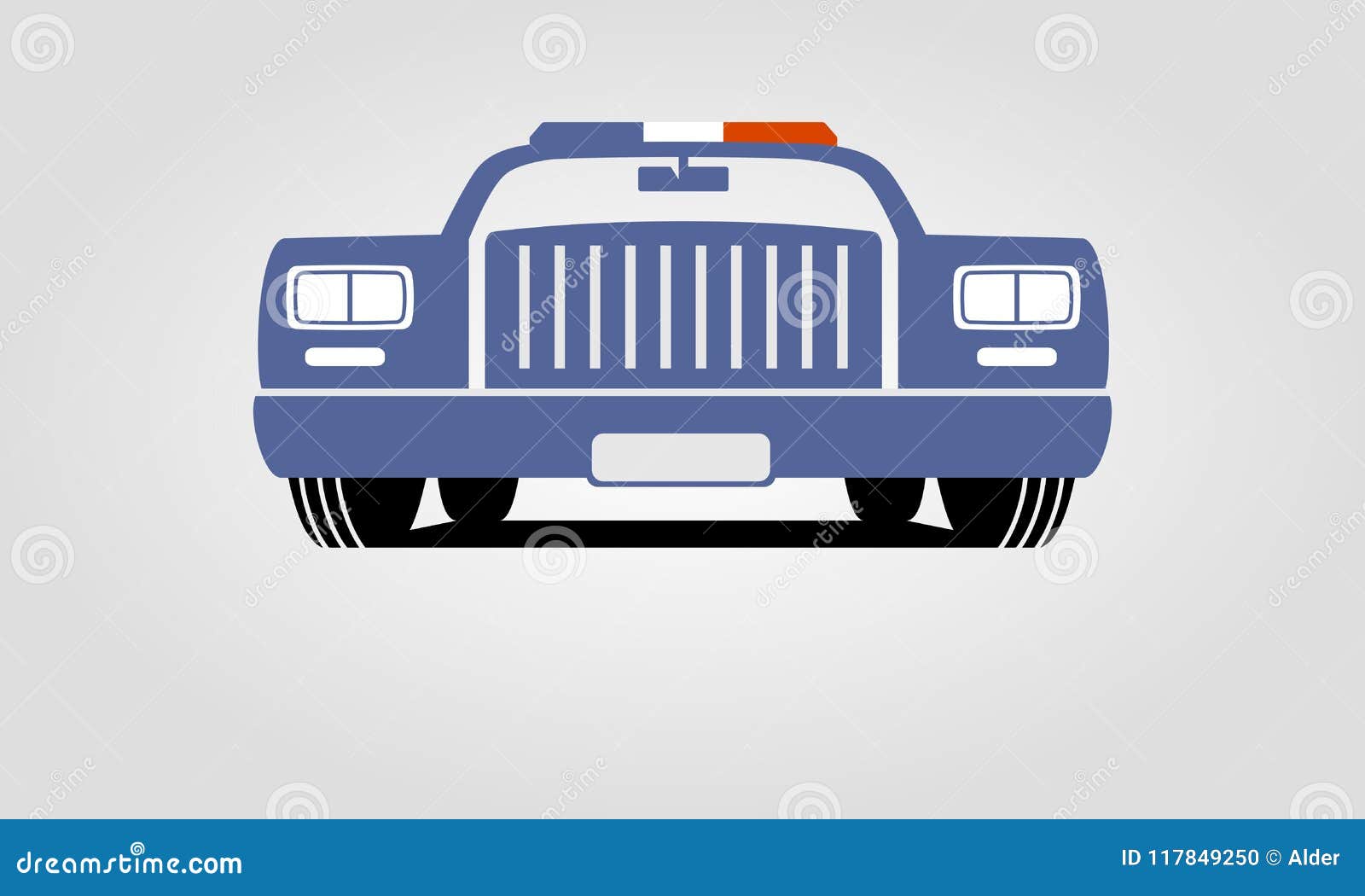 Generic retro police car stock vector. Illustration of front - 117849250