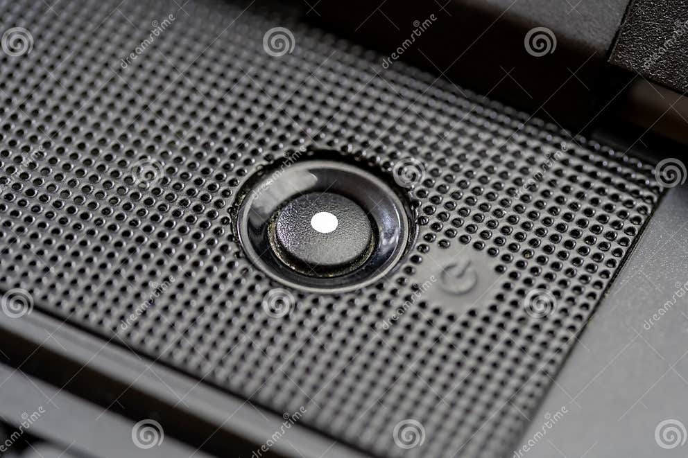 Generic Round Circle Power Button Light on a Modern Laptop Computer ...