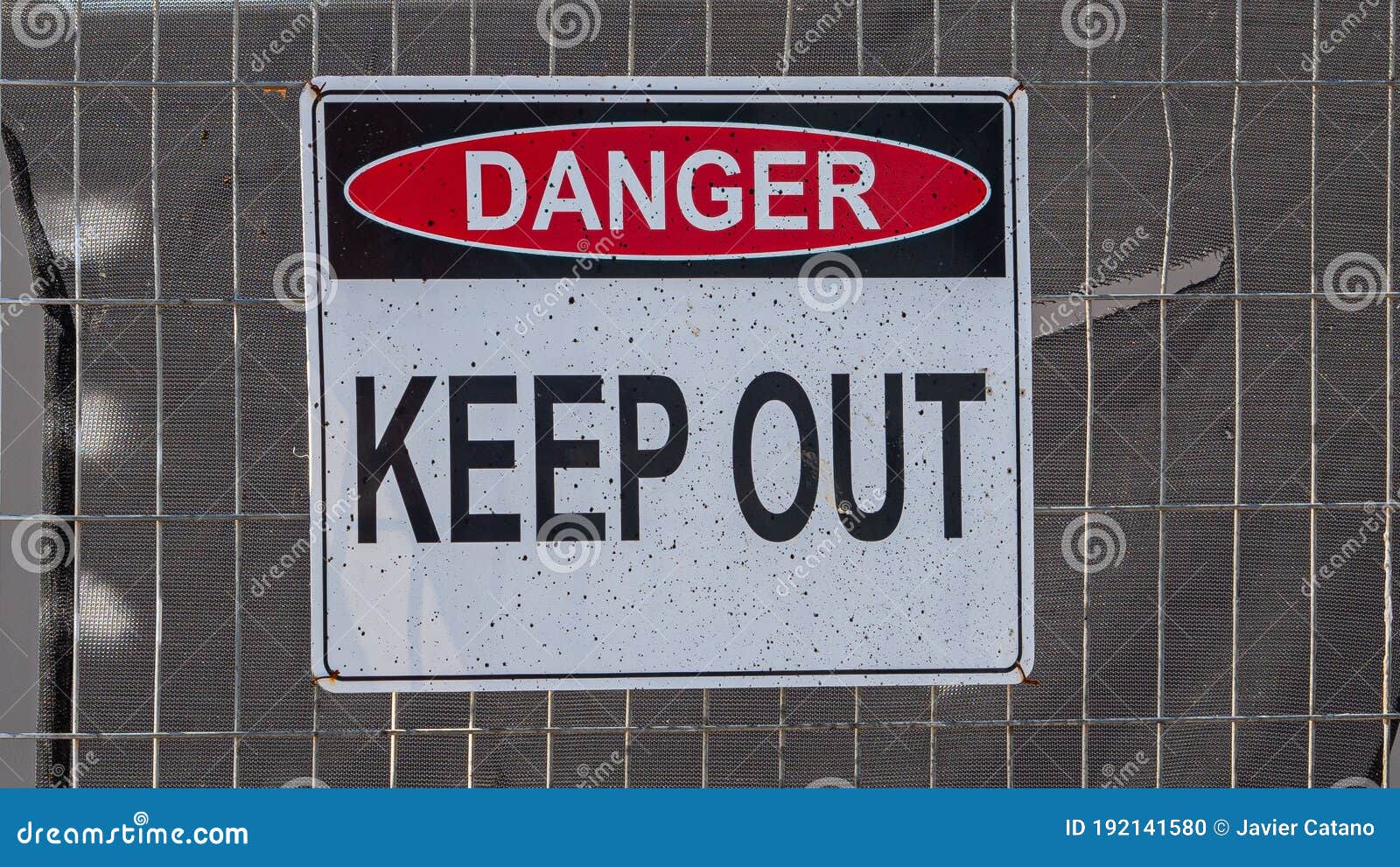 Generic Sign in a Demolition Site. Reads: Danger, Keep Out. Stock Photo ...