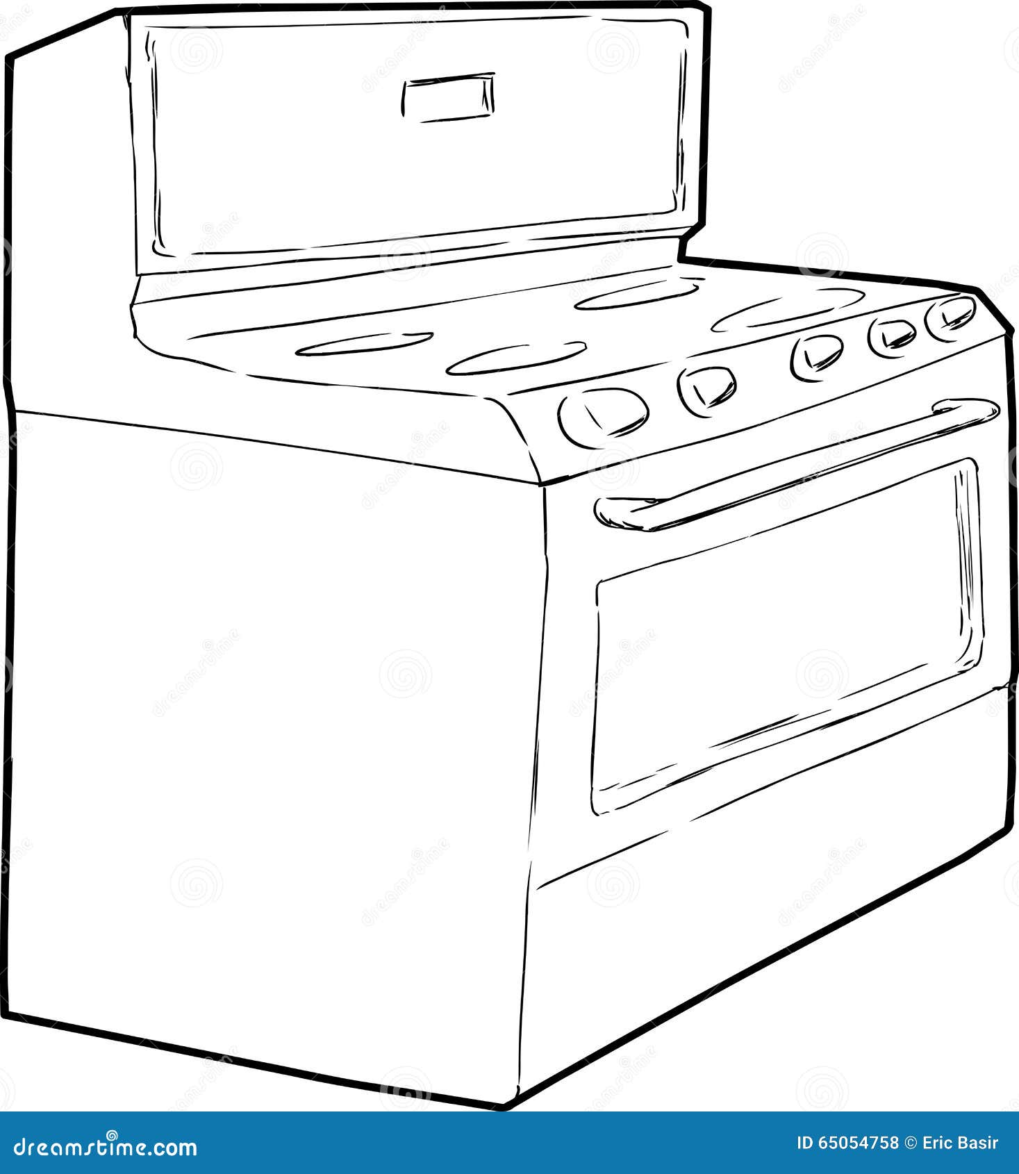 Generic Single Induction Stove Outline Stock Illustration ...