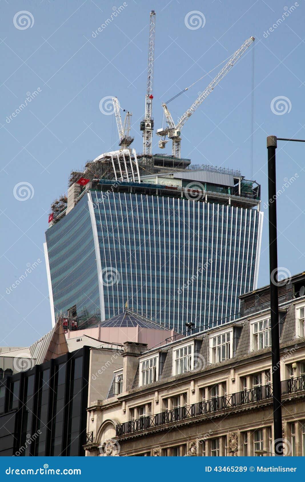 Generic Skyscraper Construction in London, England. Office Building ...