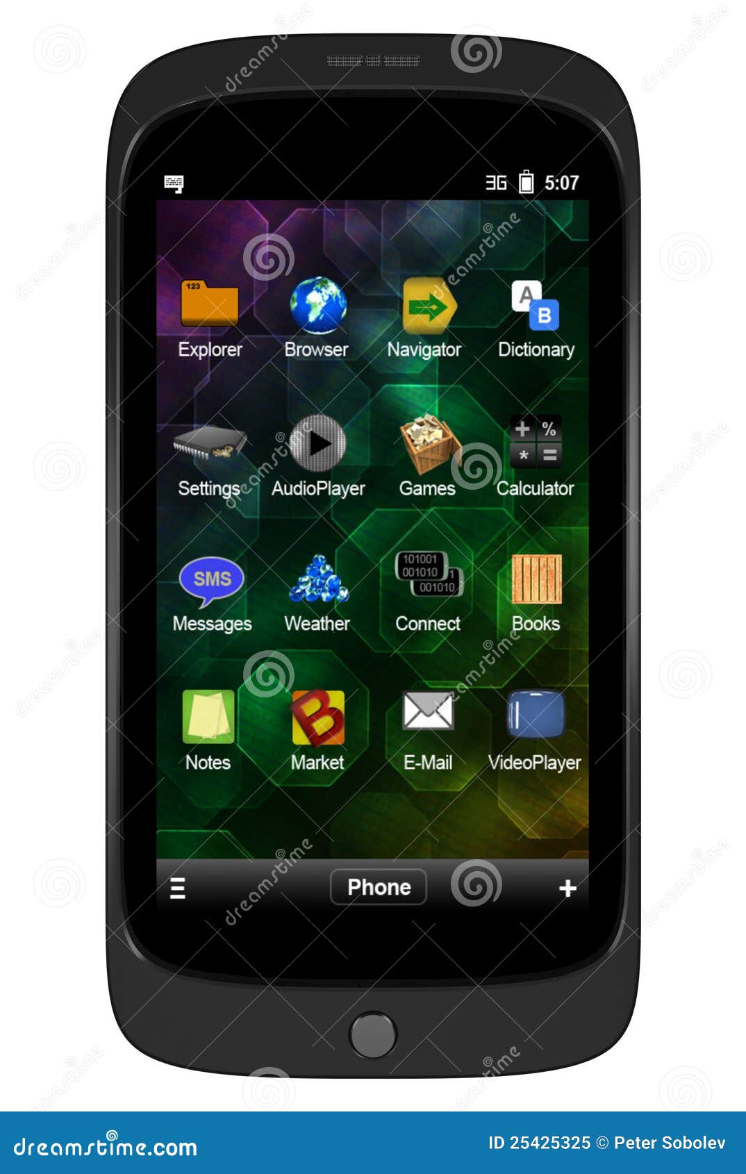 Generic smartphone stock illustration. Illustration of equipment - 25425325