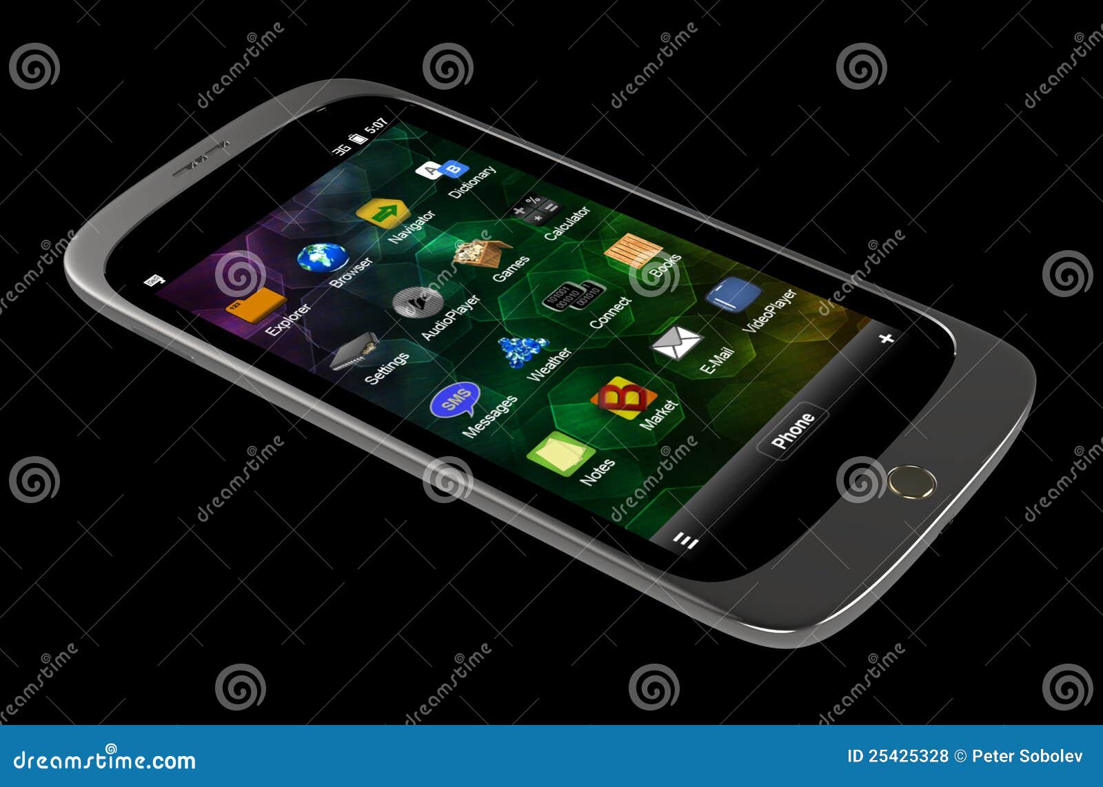 Generic smartphone stock illustration. Illustration of gadget - 25425328