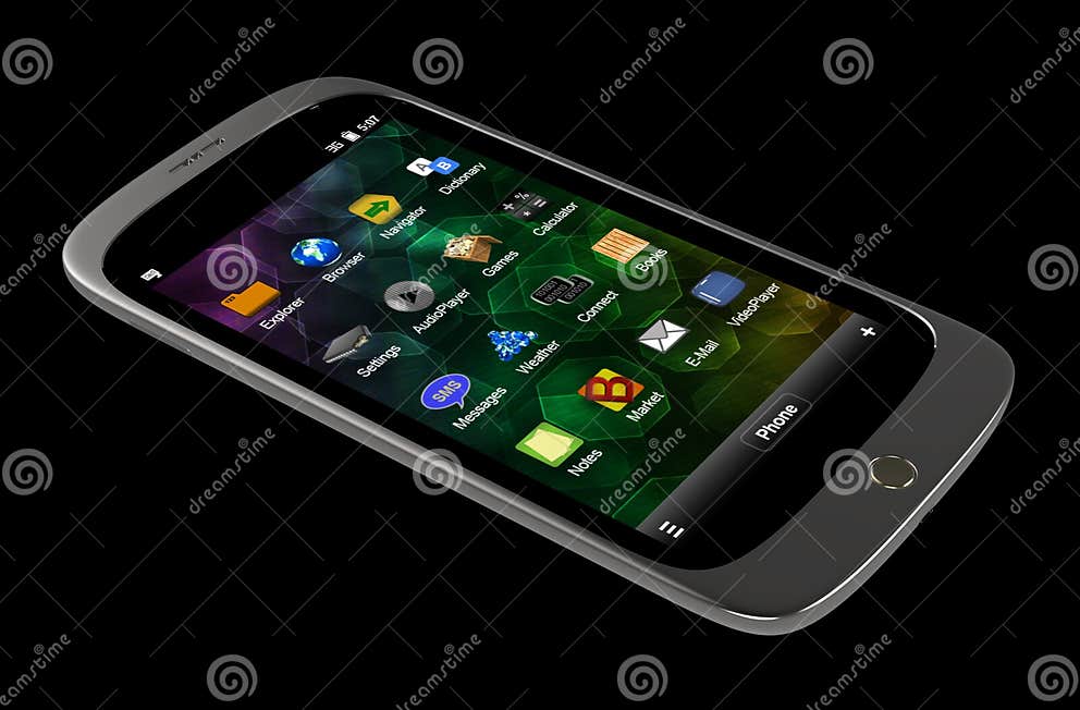 Generic smartphone stock illustration. Illustration of gadget - 25425328