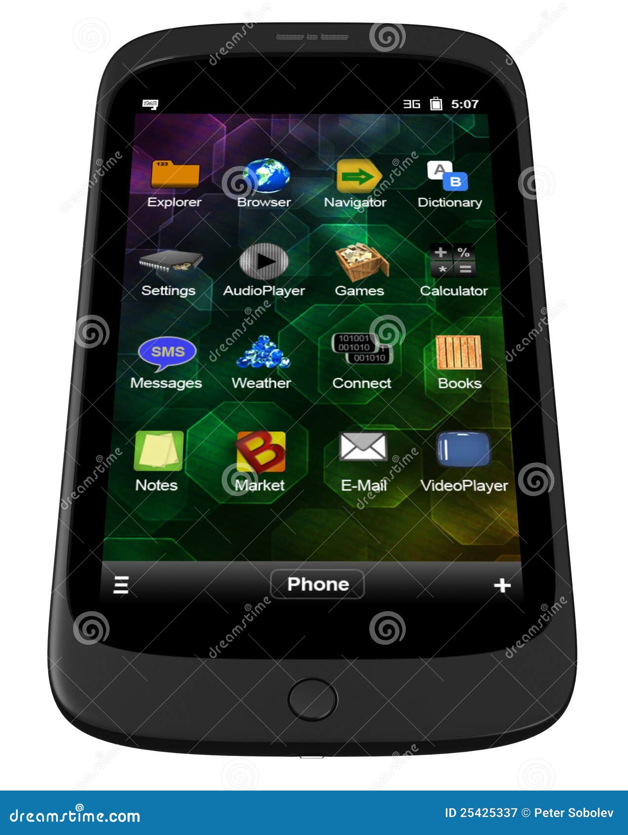 Generic smartphone stock illustration. Illustration of touch - 25425337