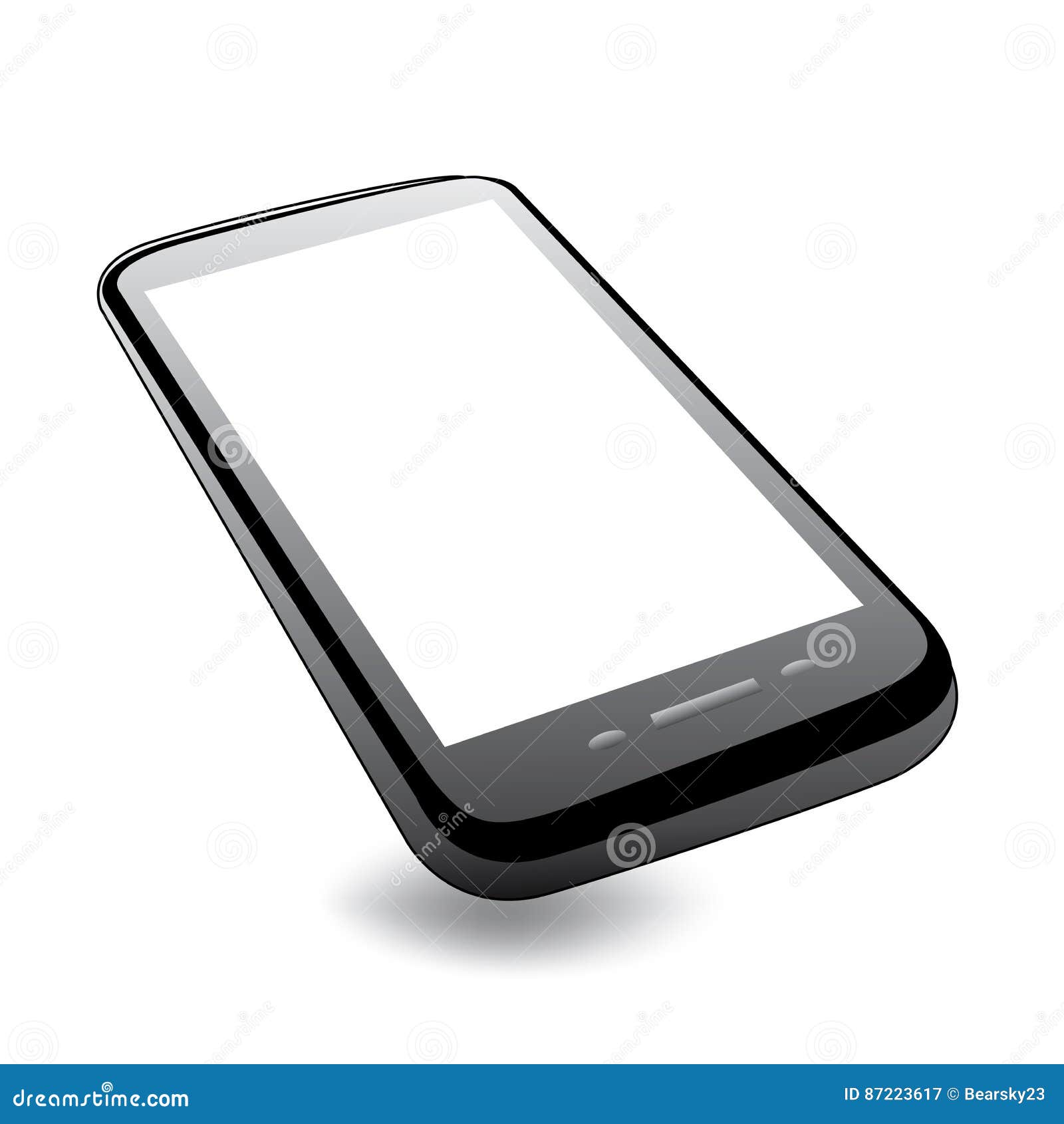 Generic Smartphone at an Angle Stock Vector - Illustration of modern ...