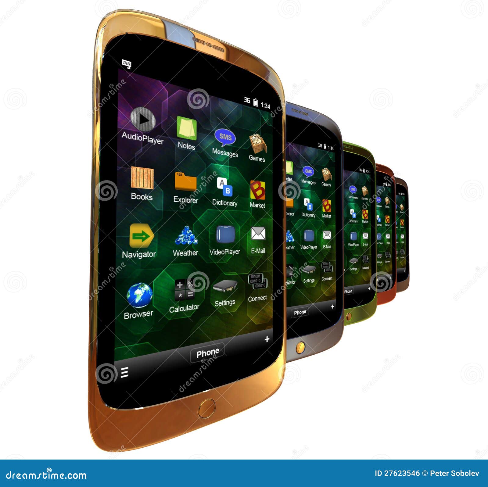 Generic Smartphones Royalty Free Stock Image - Image: 27623546
