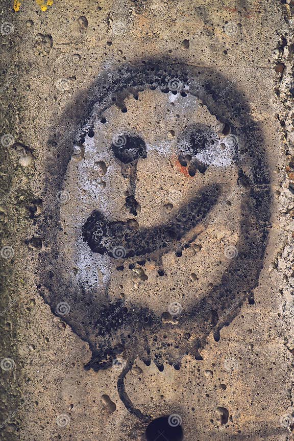 Generic Smiley Face Emoticon Graffiti Stock Image - Image of symbol ...