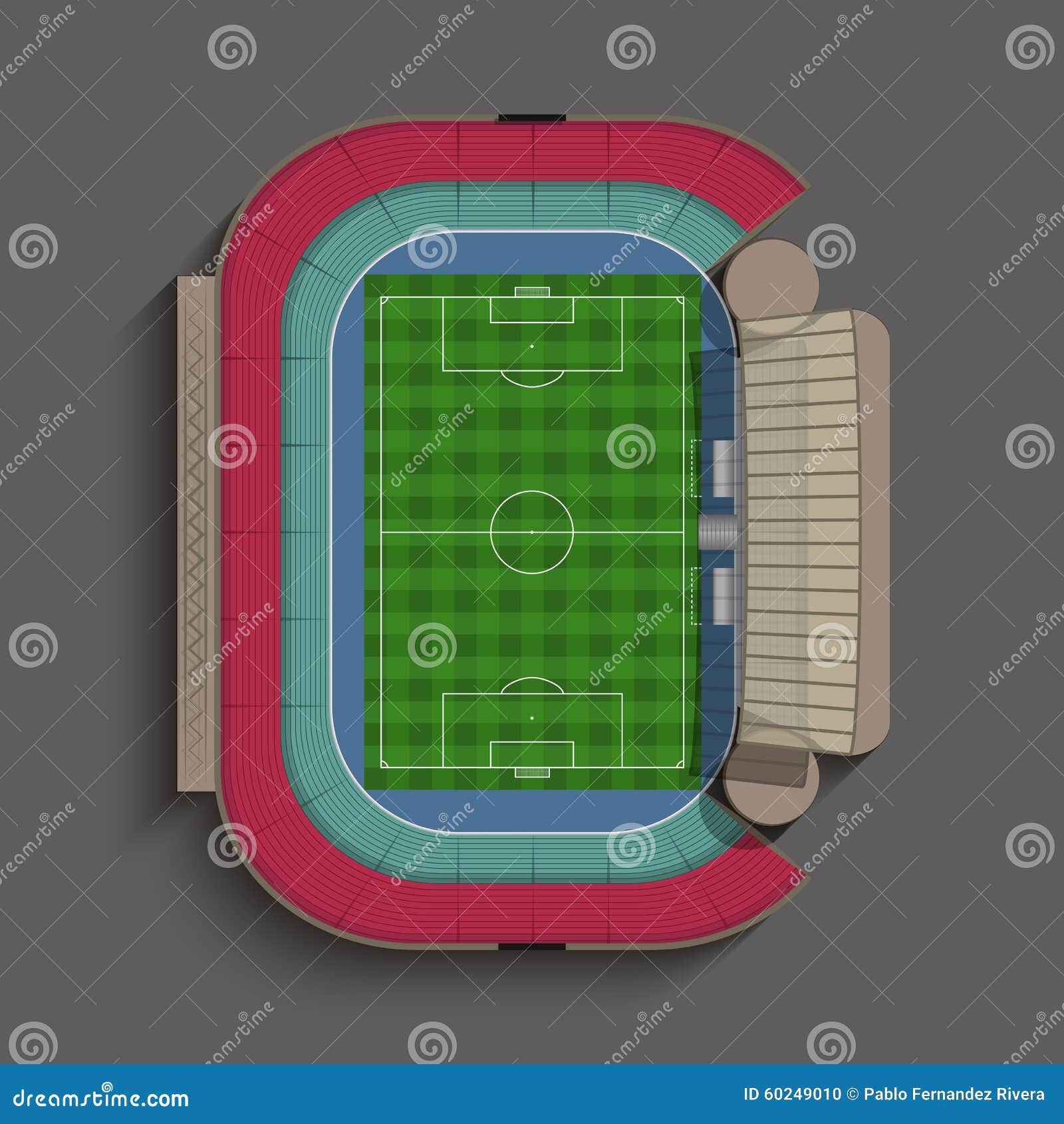 Generic Soccer Stadium stock vector. Illustration of cartoon - 60249010