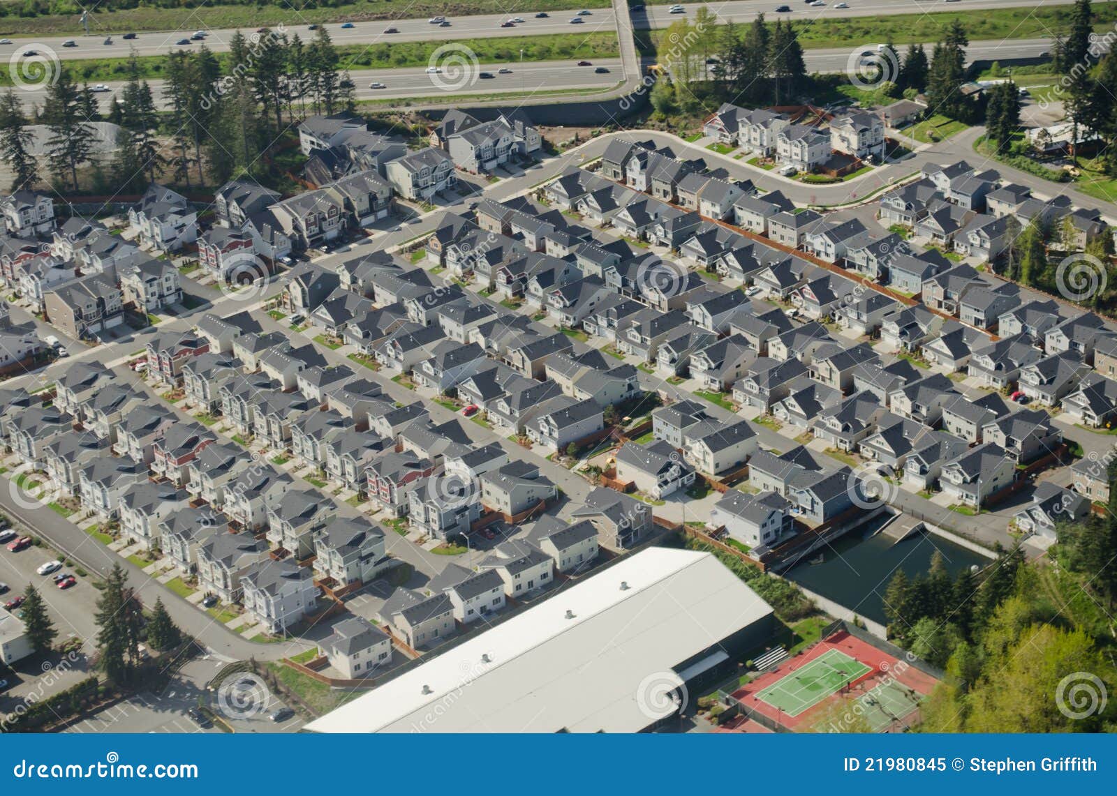 Generic Suburban Neighborhood Stock Image - Image of grass, realty ...