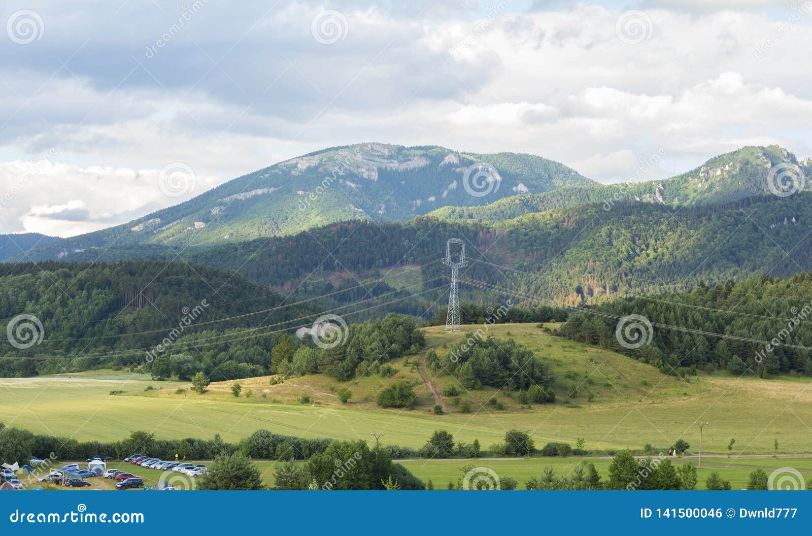 Generic Summer Landscape with Forest and Meadows Stock Photo - Image of ...