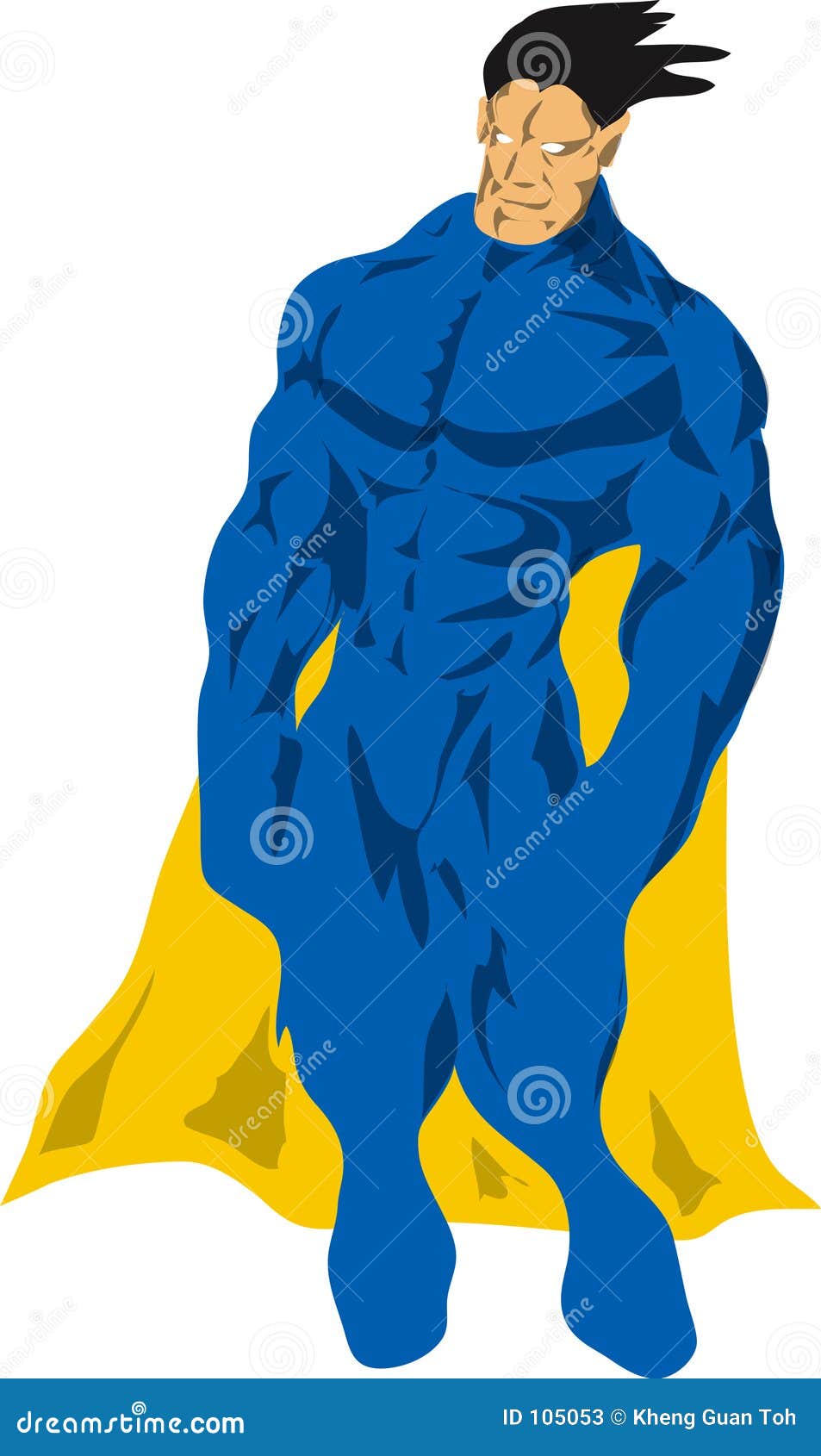 Generic superhero stock illustration. Illustration of cape - 105053