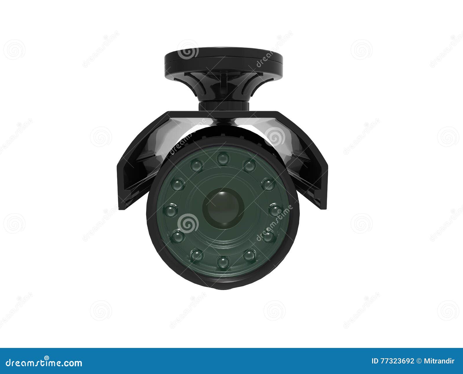 Generic Surveillance Camera - Front View Stock Photo - Image of ...