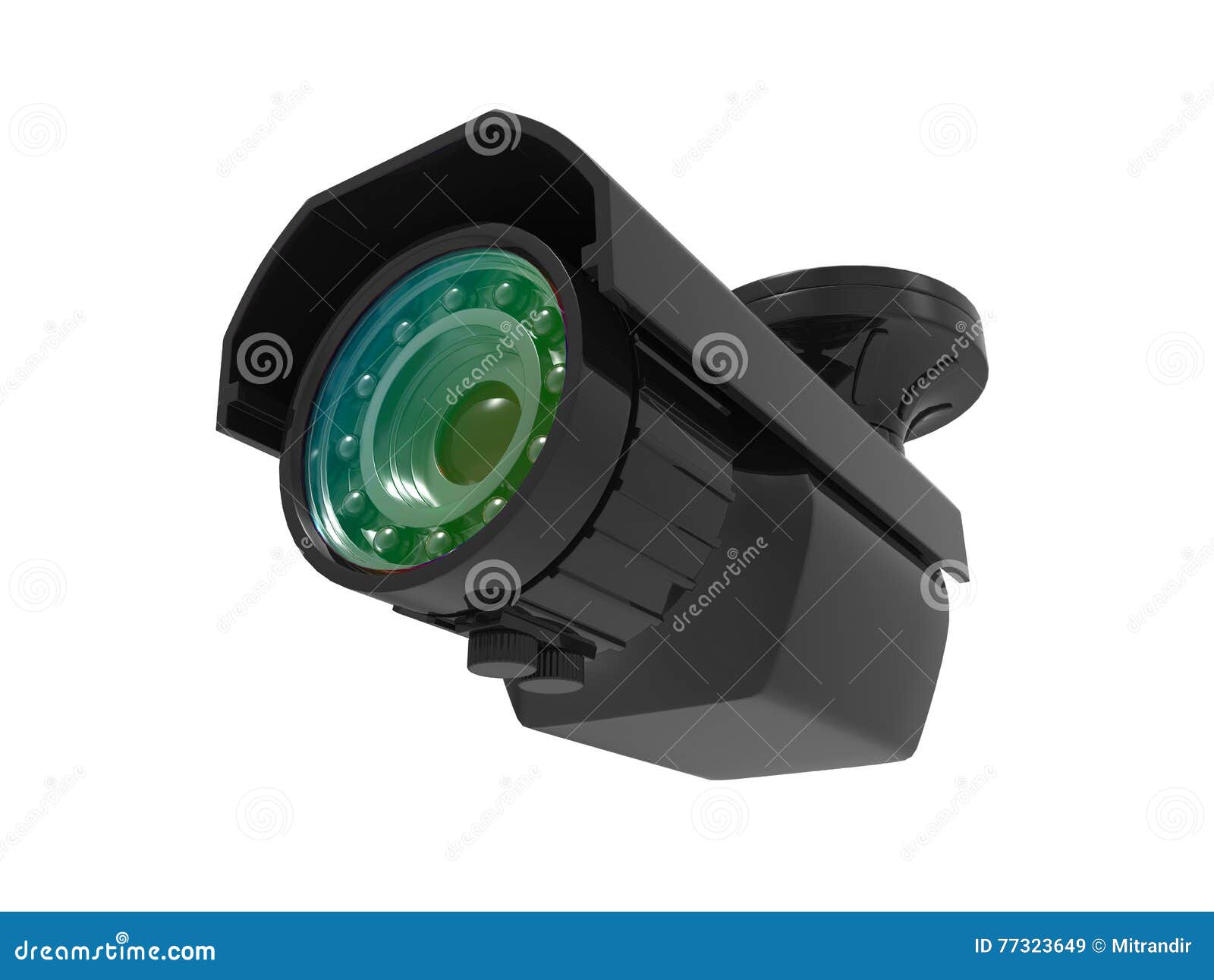 Generic Surveillance Camera - Low Angle Shot Stock Illustration ...