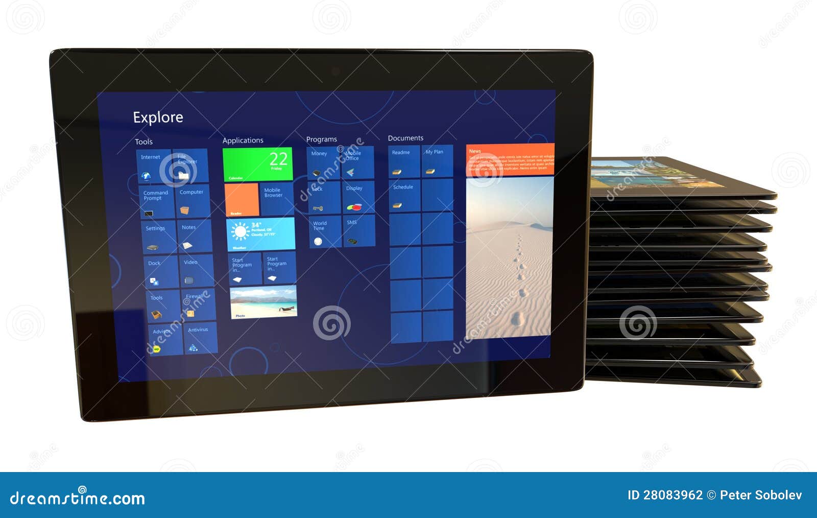 Generic tablets stock illustration. Illustration of personal - 28083962