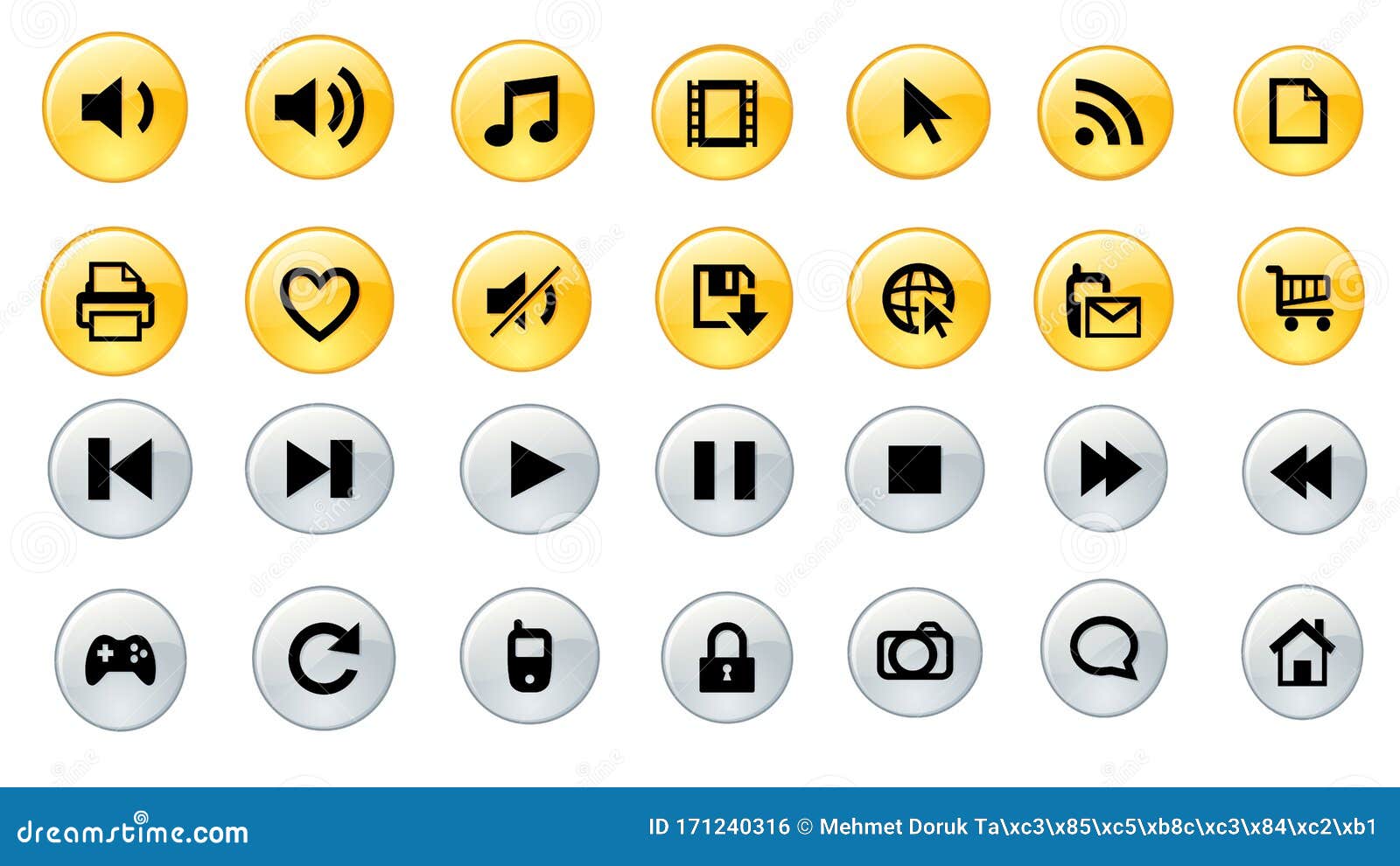 Generic Technologic Symbols Pack High Resolution Template Stock ...