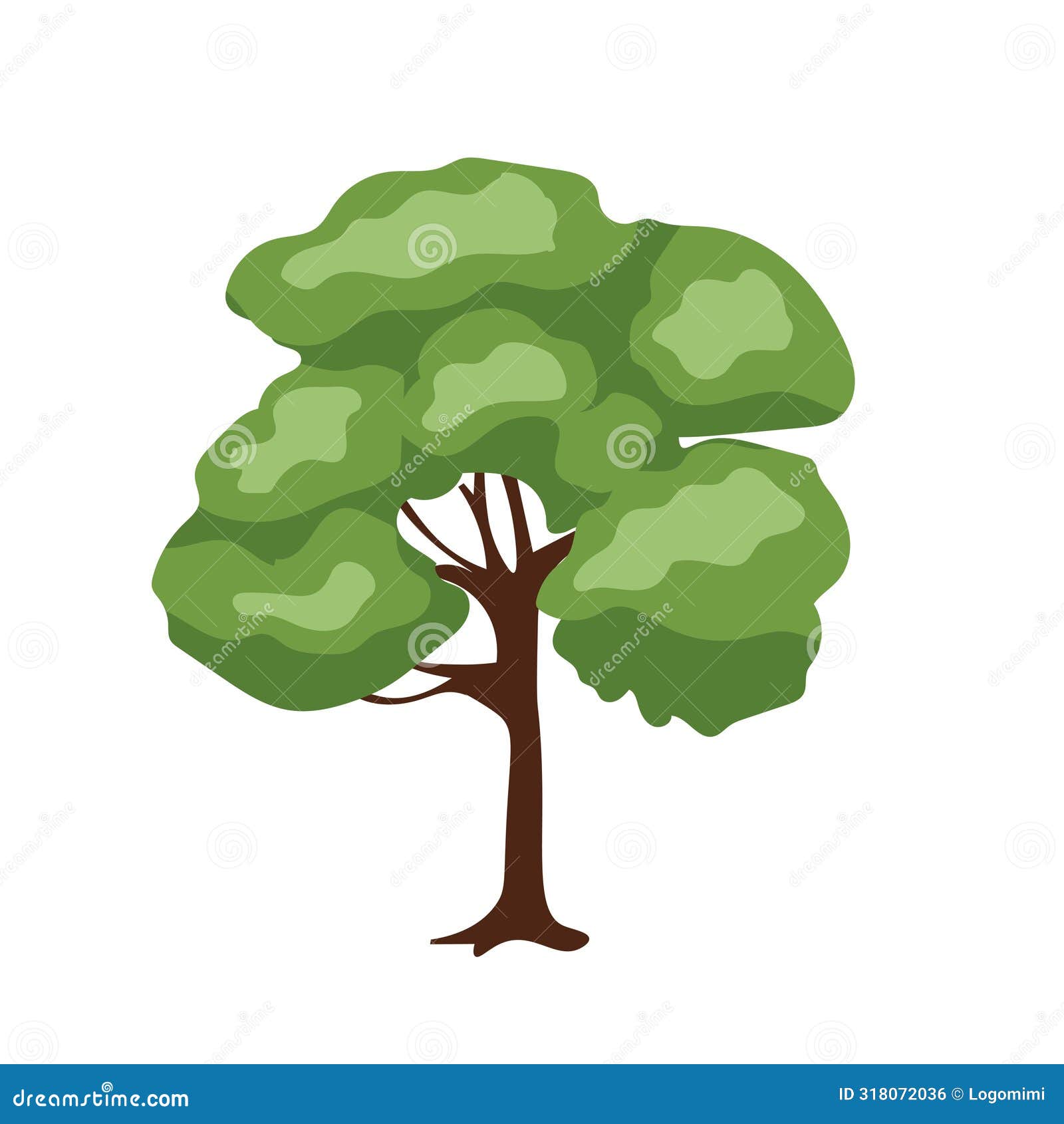 Generic Tree Plant Image, Single Tree with Green Leaves, Realistic ...