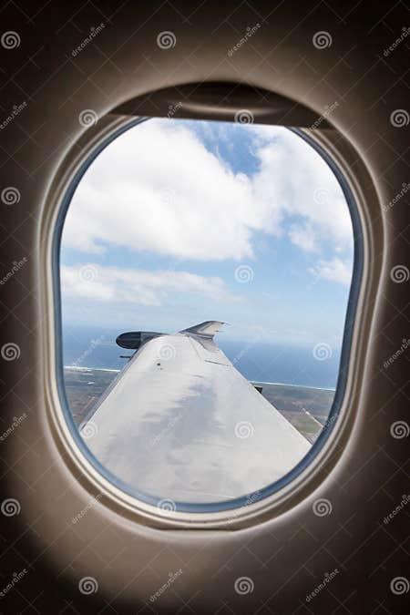 Generic View from Inside Single-prop Airplane Stock Image - Image of ...