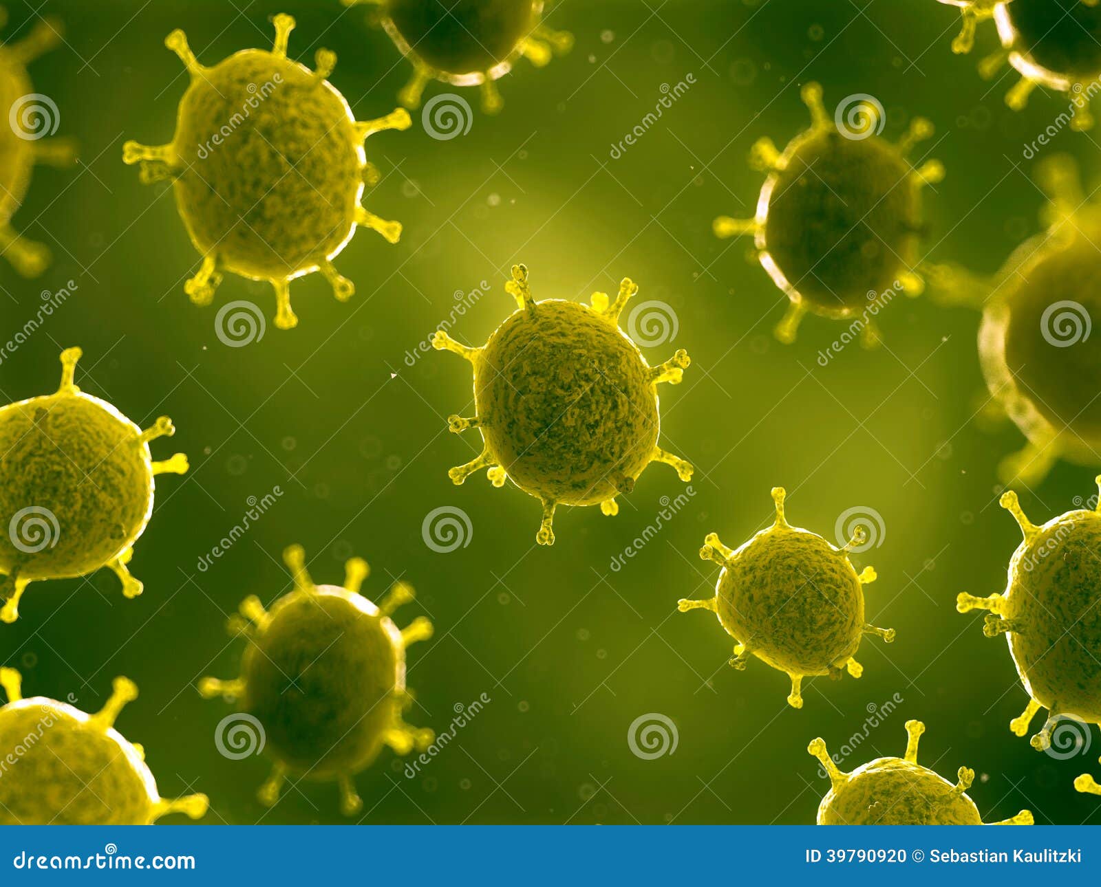 Generic virus - close up stock illustration. Illustration of germs ...