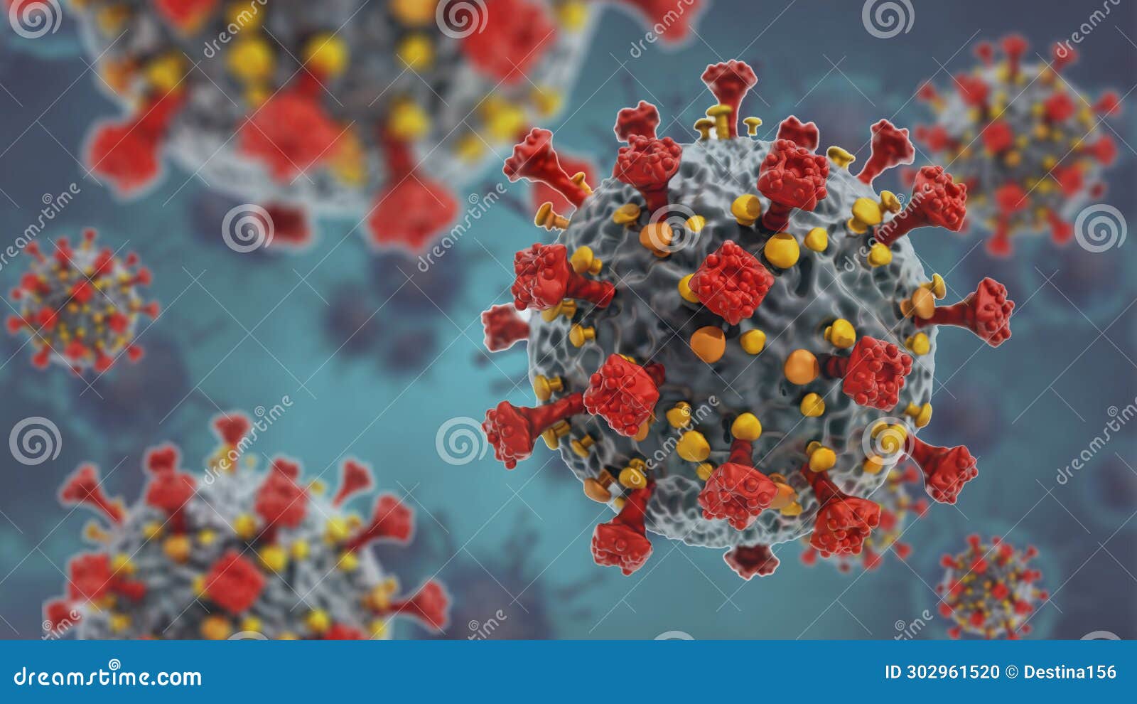 Generic Virus Isolated on White Background. 3D Illustration Stock ...