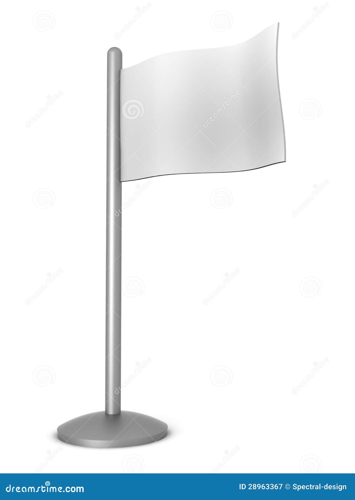 Generic white Flag stock illustration. Illustration of render - 28963367