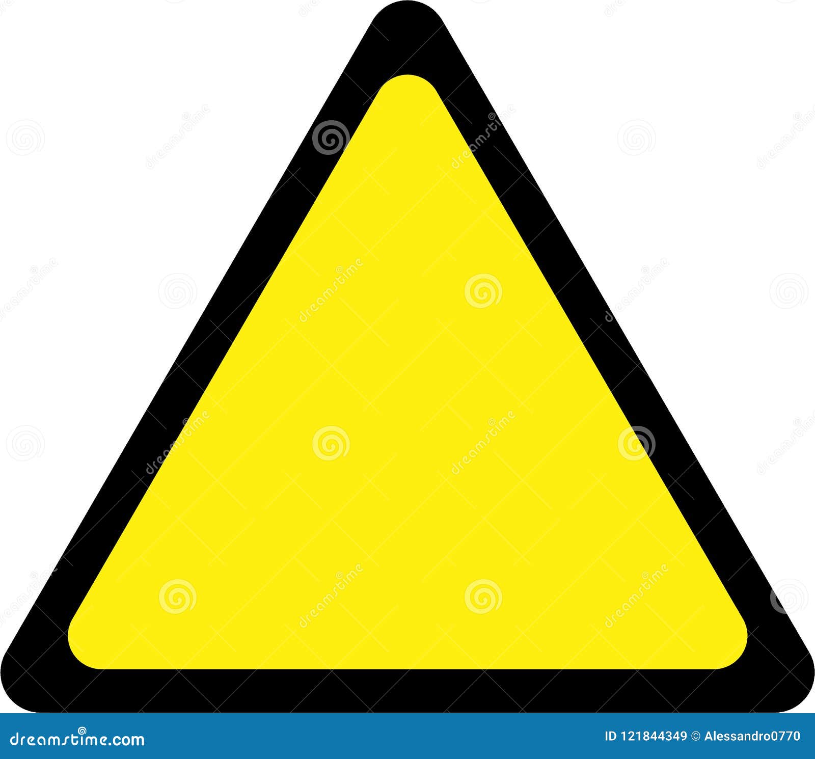 Yellow warning sign stock illustration. Illustration of risk - 121844349