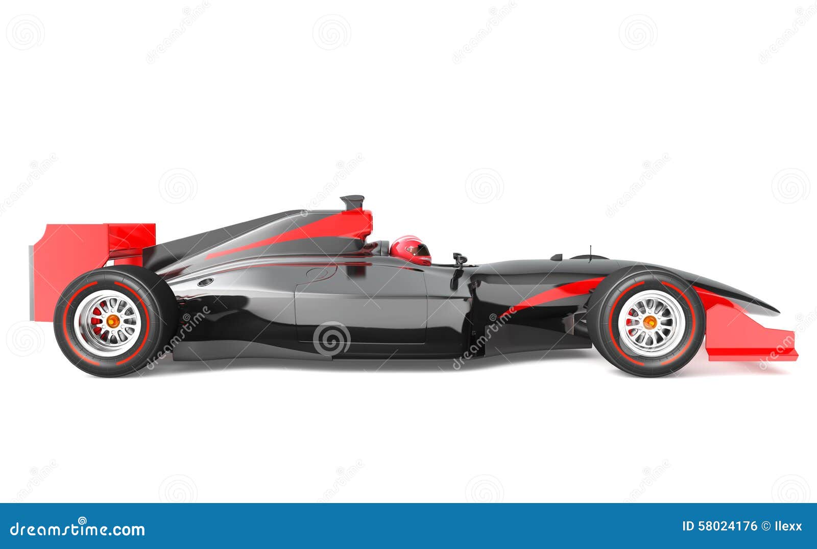 Generische Zwarte En Rode Raceauto Stock Illustratie - Illustration of ...